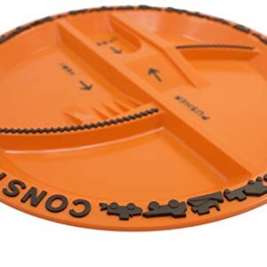 Constructive Eating Made in USA Construction Plate for Toddlers, Infants, Babies and Kids - Made With Materials Tested for Safety