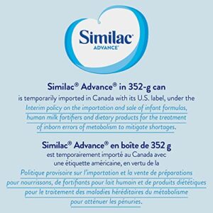 Similac Advance Infant Formula with Iron, Baby Formula Powder, 12.4-oz Can