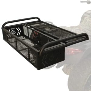 kolpin 53350 atv rear drop rack basket convertible 3-in-1, black, 43" l x 31" w x 10" h