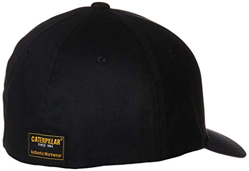 Caterpillar Men's Cat Trademark Stretch Fit Cap, Black, Large/X-Large