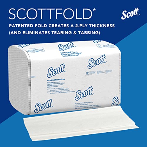 Scott® Pro™ Scottfold™ Multifold Paper Towels (01960), with Absorbency Pockets™, 7.8" x 12.4" sheets, White, (175 Sheets/Pack, 25 Packs/Case, 4,375 Sheets/Case)