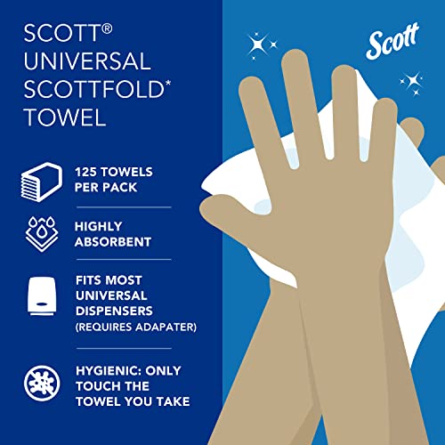 Scott® Pro™ Scottfold™ Multifold Paper Towels (01960), with Absorbency Pockets™, 7.8" x 12.4" sheets, White, (175 Sheets/Pack, 25 Packs/Case, 4,375 Sheets/Case)