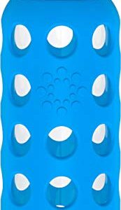 Glass Bottle with Flat Cap and Silicone Sleeve Ocean Lifefactory 9 oz Bottle