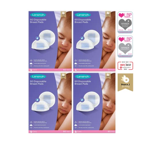 Lansinoh Nursing Pads Stay Dry 60 Each ( Pack of 4 )