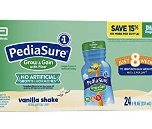 Pediasure 1.5 Cal Complete Balanced Nutrition, Vanilla with Fiber - 8 Ounce, 1 case of 24