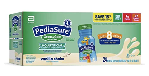 Pediasure 1.5 Cal Complete Balanced Nutrition, Vanilla with Fiber - 8 Ounce, 1 case of 24