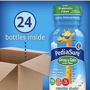 Pediasure 1.5 Cal Complete Balanced Nutrition, Vanilla with Fiber - 8 Ounce, 1 case of 24