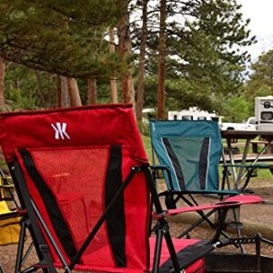 Kijaro XXL Dual Lock Portable Camping and Sports Chair, Diamond Ripstop Polyester, Cayman Blue Iguana