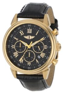 i by invicta men's 90242-003 chronograph black dial black leather watch