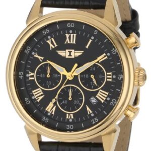 I By Invicta Men's 90242-003 Chronograph Black Dial Black Leather Watch