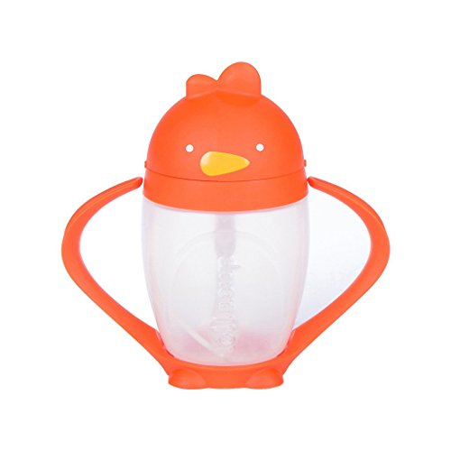 Lollaland Weighted Straw Sippy Cup for Baby: Lollacup - Transition Kids, Infant & Toddler Sippy Cup (6 months - 9 months) | Shark Tank Products | Lollacup (Orange)