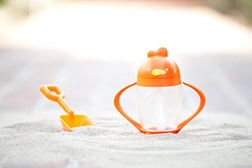 Lollaland Weighted Straw Sippy Cup for Baby: Lollacup - Transition Kids, Infant & Toddler Sippy Cup (6 months - 9 months) | Shark Tank Products | Lollacup (Orange)