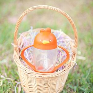 Lollaland Weighted Straw Sippy Cup for Baby: Lollacup - Transition Kids, Infant & Toddler Sippy Cup (6 months - 9 months) | Shark Tank Products | Lollacup (Orange)