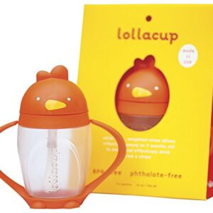 Lollaland Weighted Straw Sippy Cup for Baby: Lollacup - Transition Kids, Infant & Toddler Sippy Cup (6 months - 9 months) | Shark Tank Products | Lollacup (Orange)