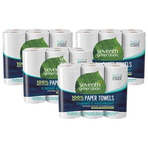 seventh generation paper towels, 100% recycled paper, 2-ply, 6-count (pack of 4)