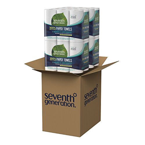 Seventh Generation Paper Towels, 100% Recycled Paper, 2-Ply, 6-Count (Pack of 4)