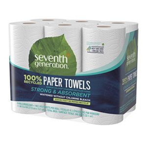 Seventh Generation Paper Towels, 100% Recycled Paper, 2-Ply, 6-Count (Pack of 4)