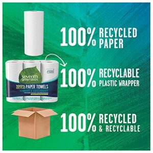 Seventh Generation Paper Towels, 100% Recycled Paper, 2-Ply, 6-Count (Pack of 4)