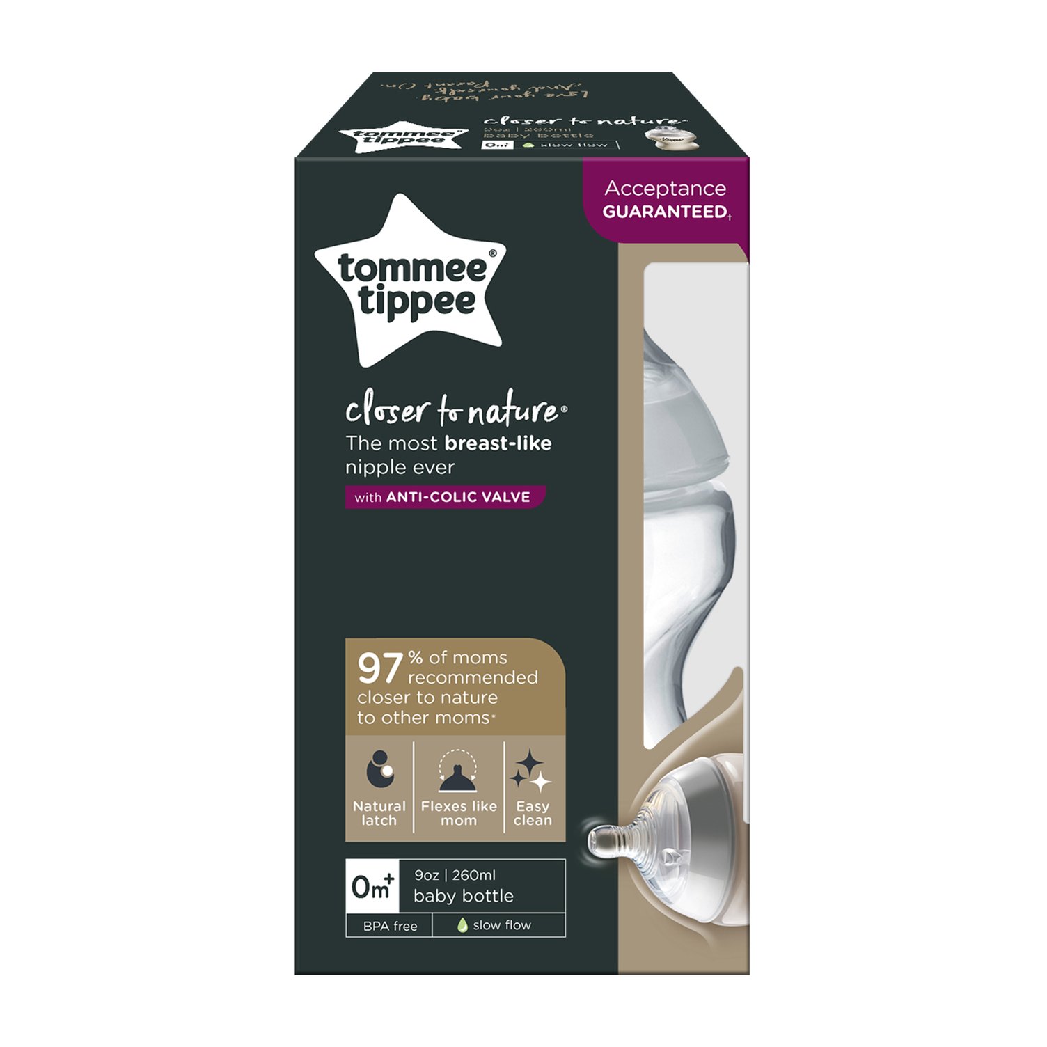 Tommee Tippee Closer to Nature Bottle - Unisex - 9 oz (522500)