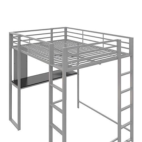 DHP Adobe Loft Bed, Silver, Full