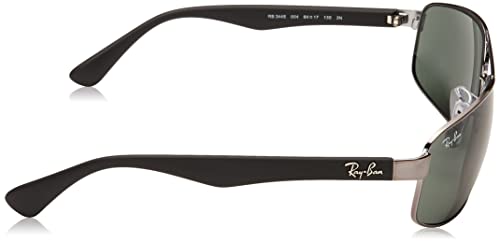 Ray-Ban Men's RB3445 Rectangular Sunglasses, Gunmetal/Dark Green, 64 mm