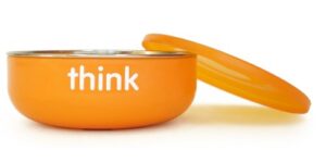 thinkbaby low rise bpa free baby bowl (orange)