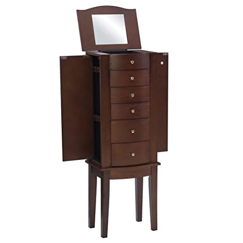 Powell Merlot Jewelry Armoire,