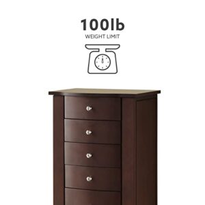 Powell Merlot Jewelry Armoire,