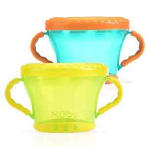 Nuby 2-Pack Snack Keepers, Colors May Vary