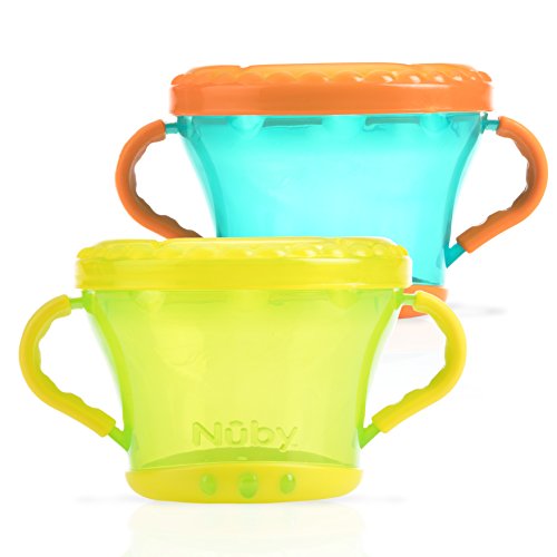 Nuby 2-Pack Snack Keepers, Colors May Vary