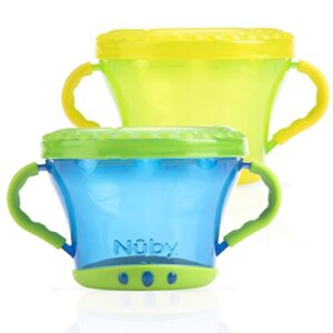 Nuby 2-Pack Snack Keepers, Colors May Vary