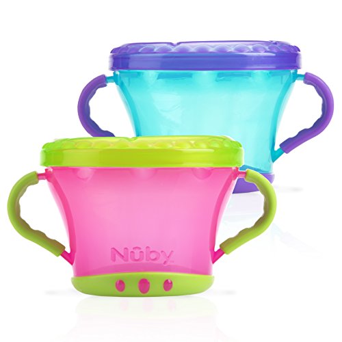 Nuby 2-Pack Snack Keepers, Colors May Vary