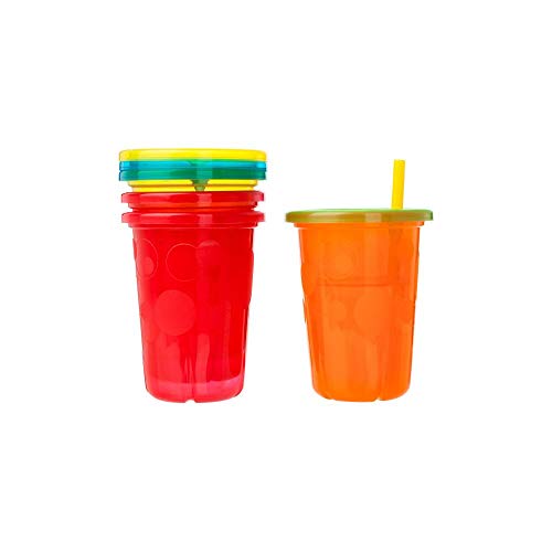 The First Years Take & Toss Straw Cup, Boy, 10 oz, Multicolor, 4 Count