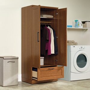 Sauder 411802 HomePlus Wardrobe/Storage Cabinet, L: 28.98" x W: 20.95" x H: 71.18", Sienna Oak finish