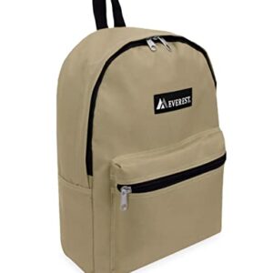 Everest Luggage Basic Backpack, Khaki, Medium