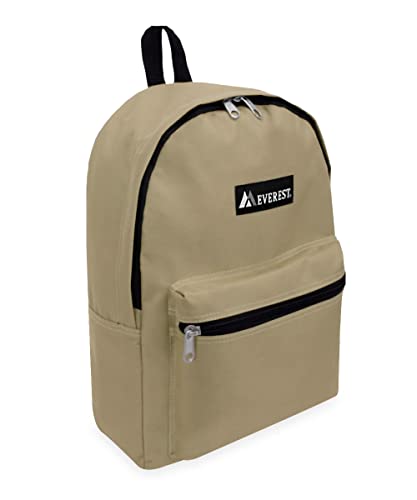 Everest Luggage Basic Backpack, Khaki, Medium