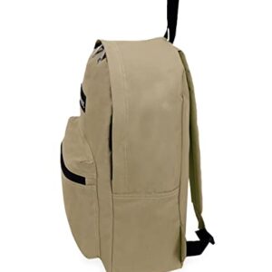 Everest Luggage Basic Backpack, Khaki, Medium