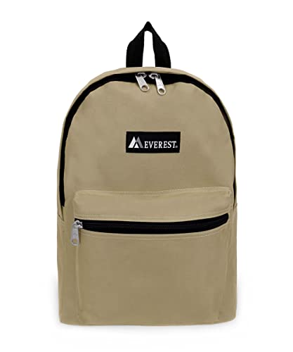 Everest Luggage Basic Backpack, Khaki, Medium