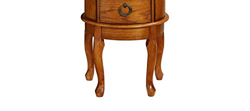 Powell Burnished Oak Jewelry Armoire