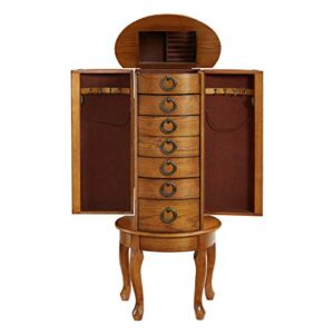 Powell Burnished Oak Jewelry Armoire