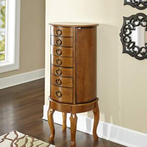 Powell Burnished Oak Jewelry Armoire