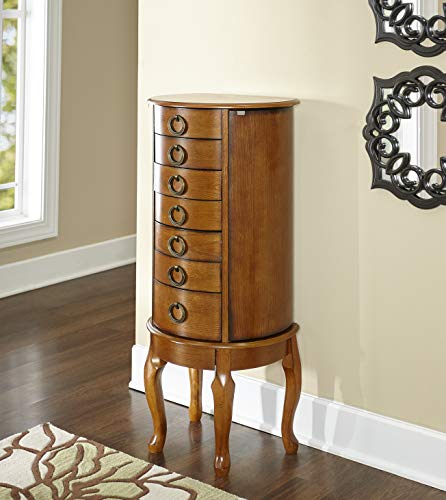 Powell Burnished Oak Jewelry Armoire