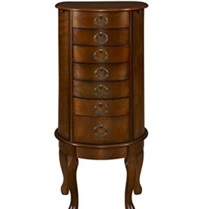 Powell Burnished Oak Jewelry Armoire