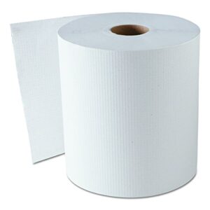 gen 1820 hardwound roll towels, white, 8" x 800 ft (case of 6)