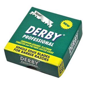 1000 "derby professional" single edge razor blades for straight razor