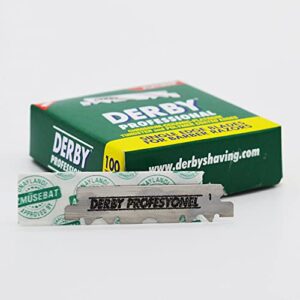 1000 "Derby Professional" Single Edge Razor Blades for straight razor