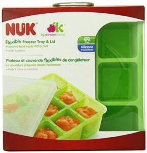 nuk homemade baby food flexible freezer tray and lid set