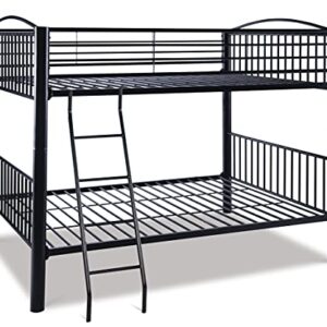 Powell Heavy Metal Bunk Bed, Full-Over-Full, Black