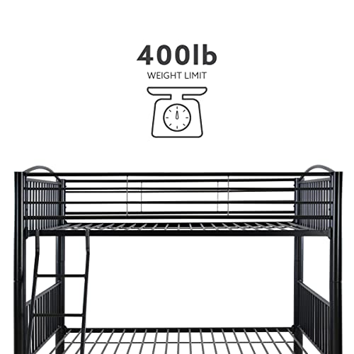 Powell Heavy Metal Bunk Bed, Full-Over-Full, Black