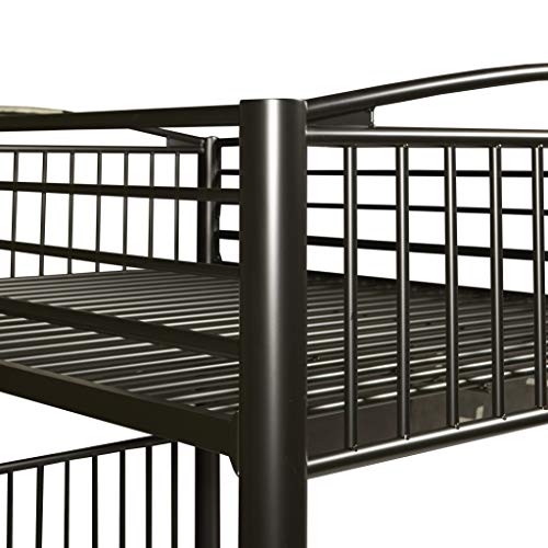 Powell Heavy Metal Bunk Bed, Full-Over-Full, Black